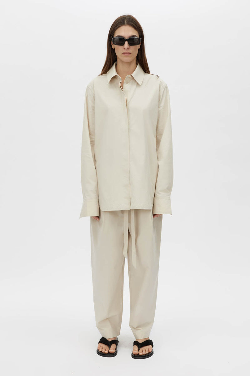 Gill Button Up Shirt in Stone - CAMILLA AND MARC® C&M