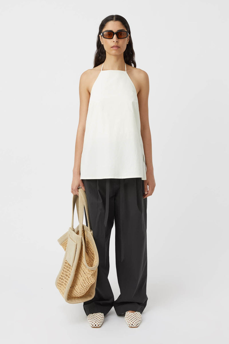 Gill Halterneck Stonewash Top in Ivory - CAMILLA AND MARC® C&M