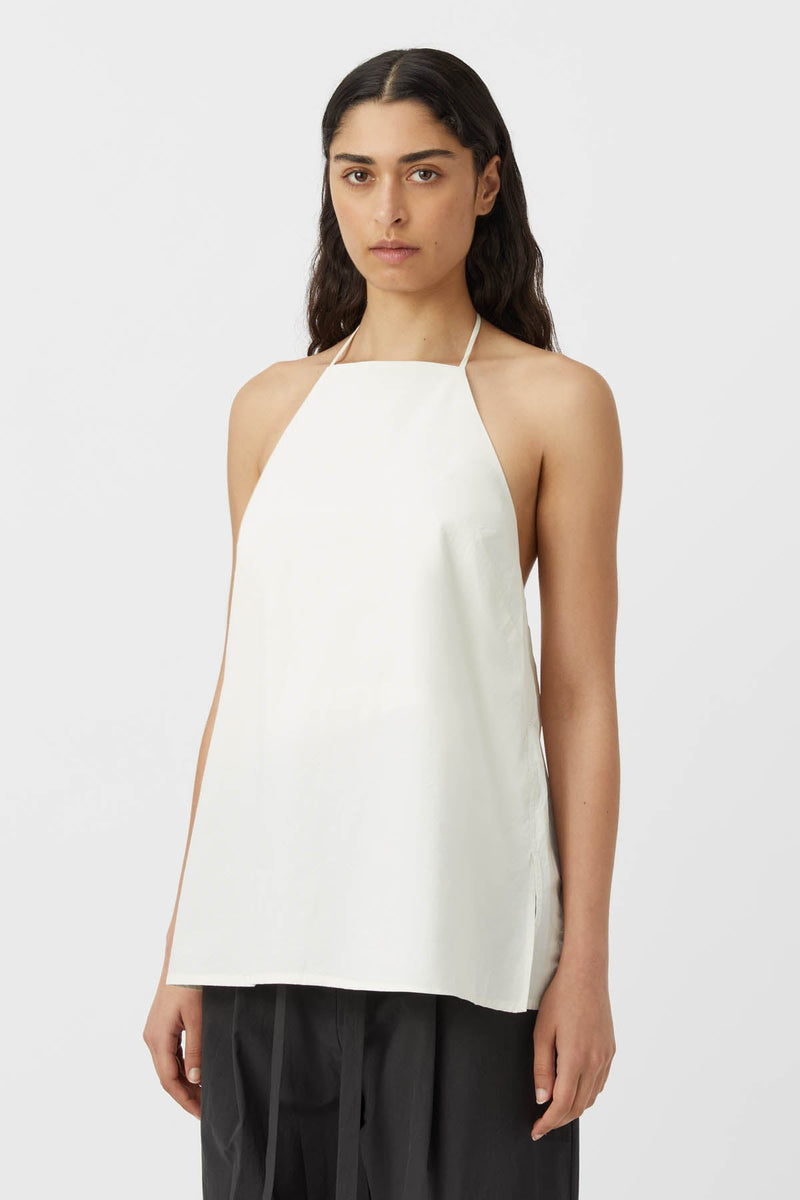 Gill Halterneck Stonewash Top in Ivory - CAMILLA AND MARC® C&M