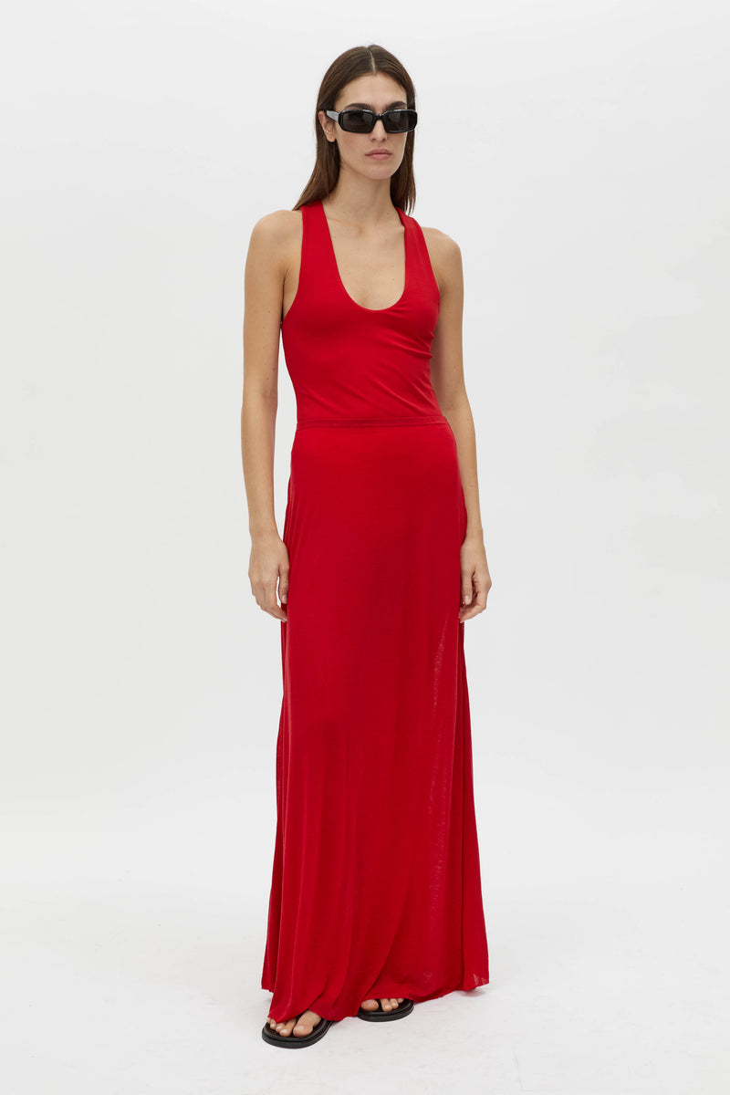 Marjorie Tencel Maxi Skirt in Ruby Red - CAMILLA AND MARC® C&M